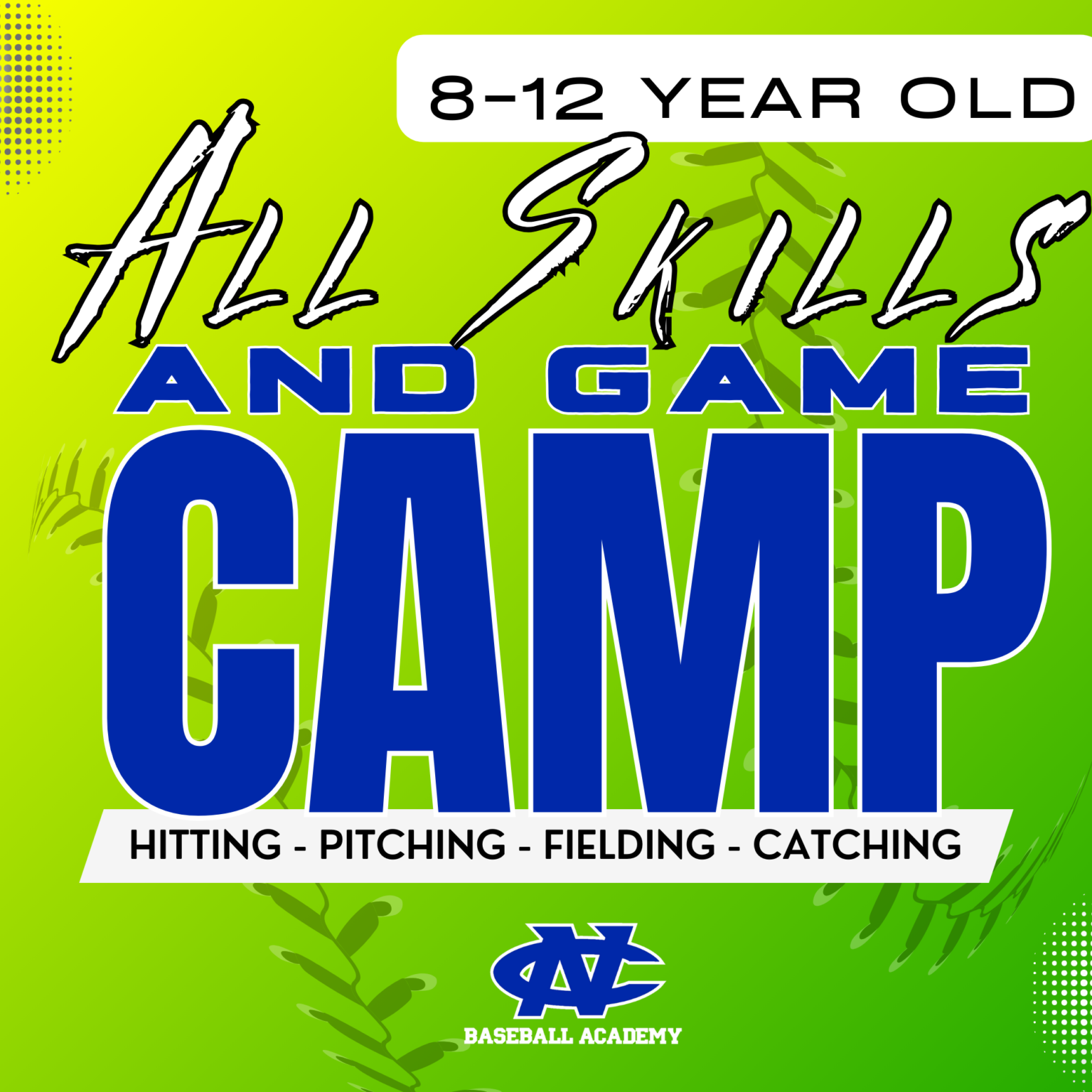All Skills and Game Summer Baseball Camp - (August 3-5, 2026) - North ...